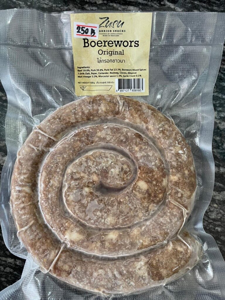Zusu Boerewors Original 500g - The Pantry Expat Food & Beverage
