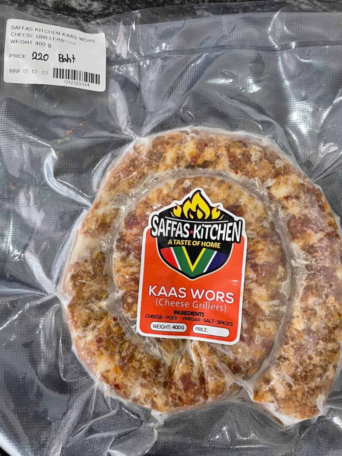 Saffas Kitchen Kaas Wors (Cheese Grillers) 400g - The Pantry Expat Food ...