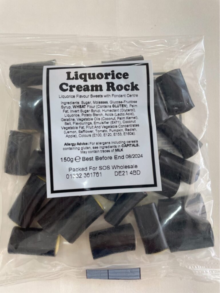 Bumper Bag Liquorice Cream Rock 150g - The Pantry Expat Food & Beverage