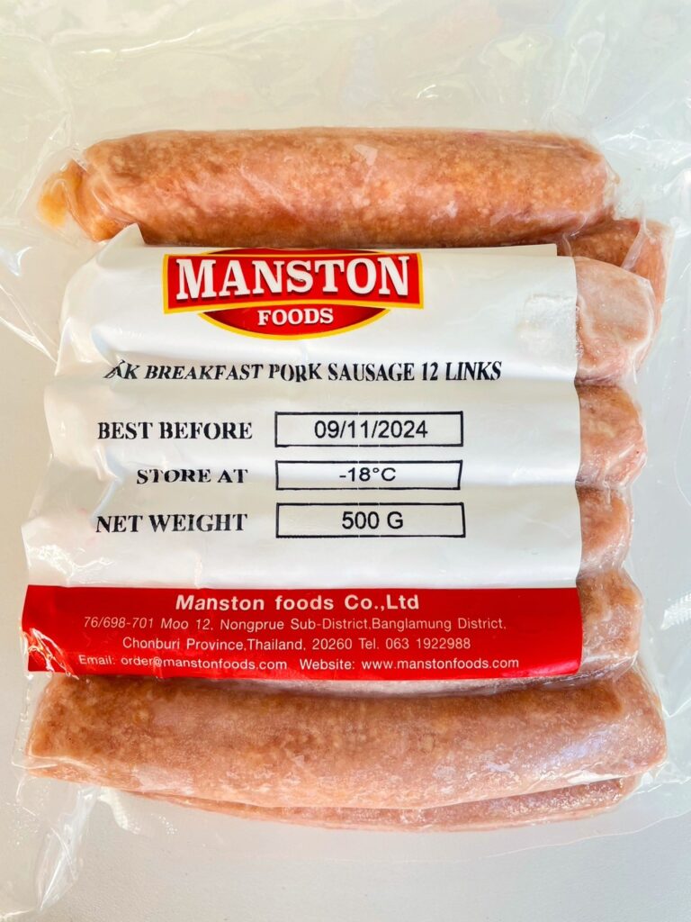 Manston 12 BKK Breakfast Pork Sausages 500g - The Pantry Expat Food ...
