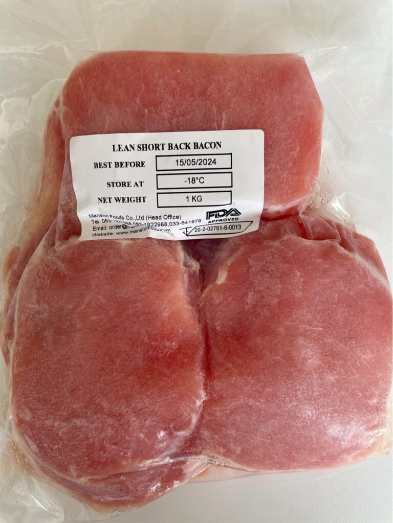 Manston Lean Short Unsmoked Back Bacon 1kg - The Pantry Expat Food ...