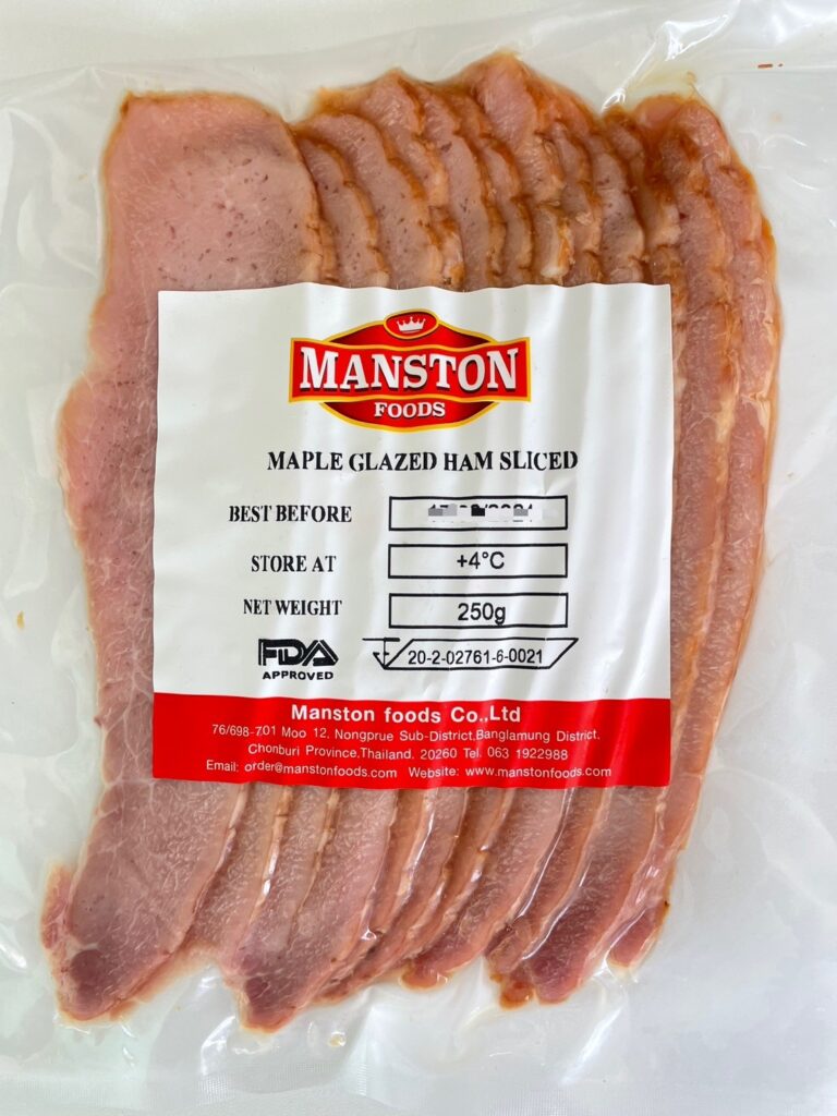 Manston Maple Glazed Ham Sliced 250g - The Pantry Expat Food & Beverage
