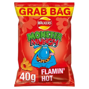 Walkers Monster Munch Sweet & Spicy Flamin’ Hot Grab Bag 40g - The ...