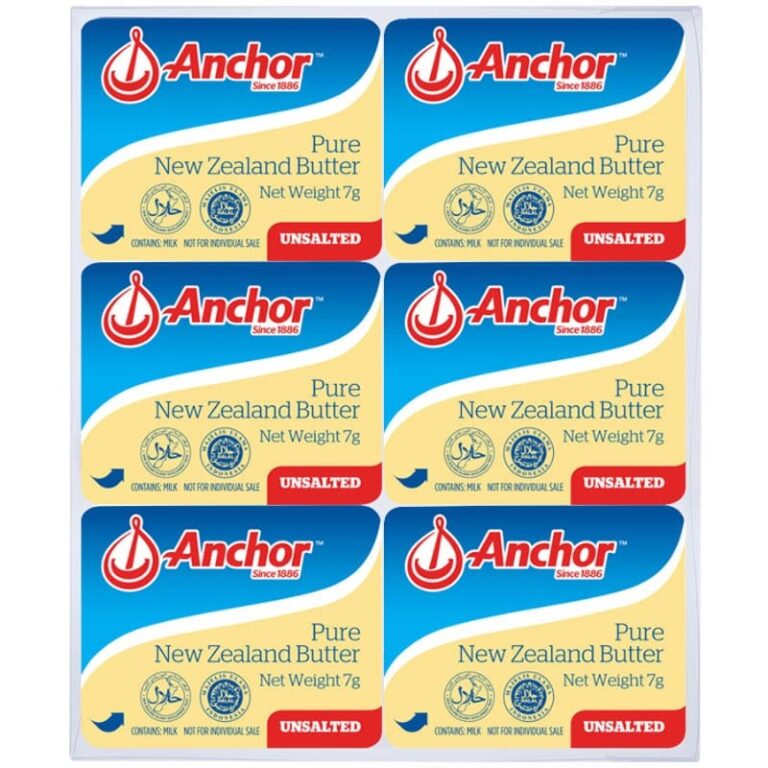 Anchor Pure NZ Unsalted Butter 7g x 6 - The Pantry Expat Food & Beverage