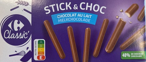 Carrefour Classic Stick & Choc Milk Chocolate Sticks 150g - The Pantry ...